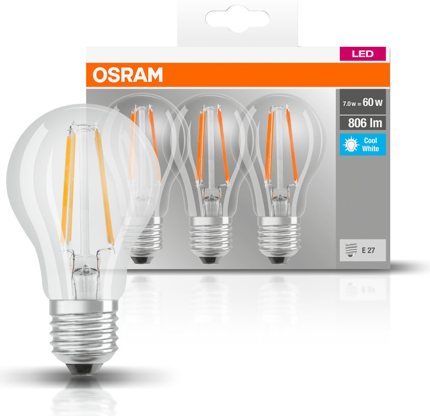 3PAK Żarówka LED E27 A60 6,5W = 60W 806lm | Kaufland.pl