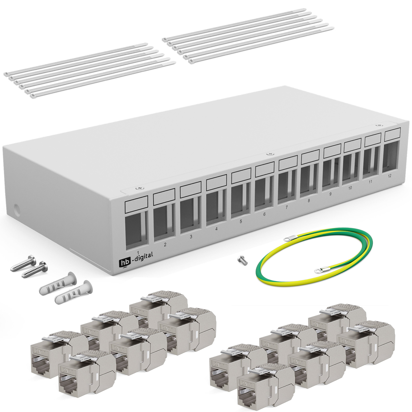 hb-digital Patch Panel 12 Port mit 12 x | Kaufland.de