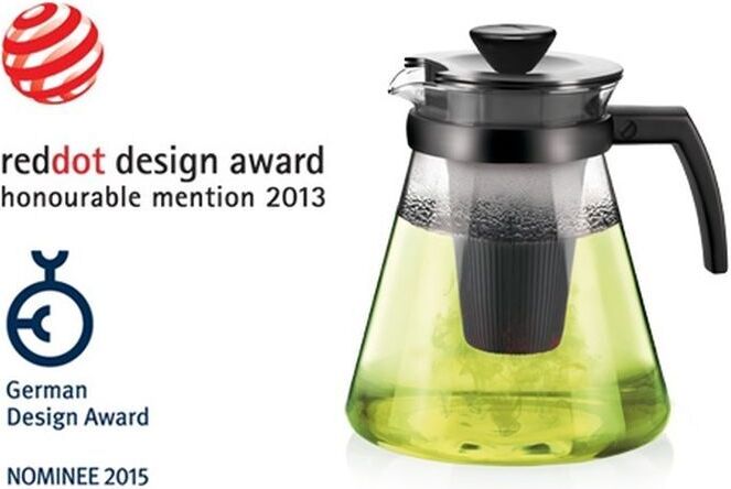 Tescoma TEO Teekanne Borosilikatglas transparent/schwarz