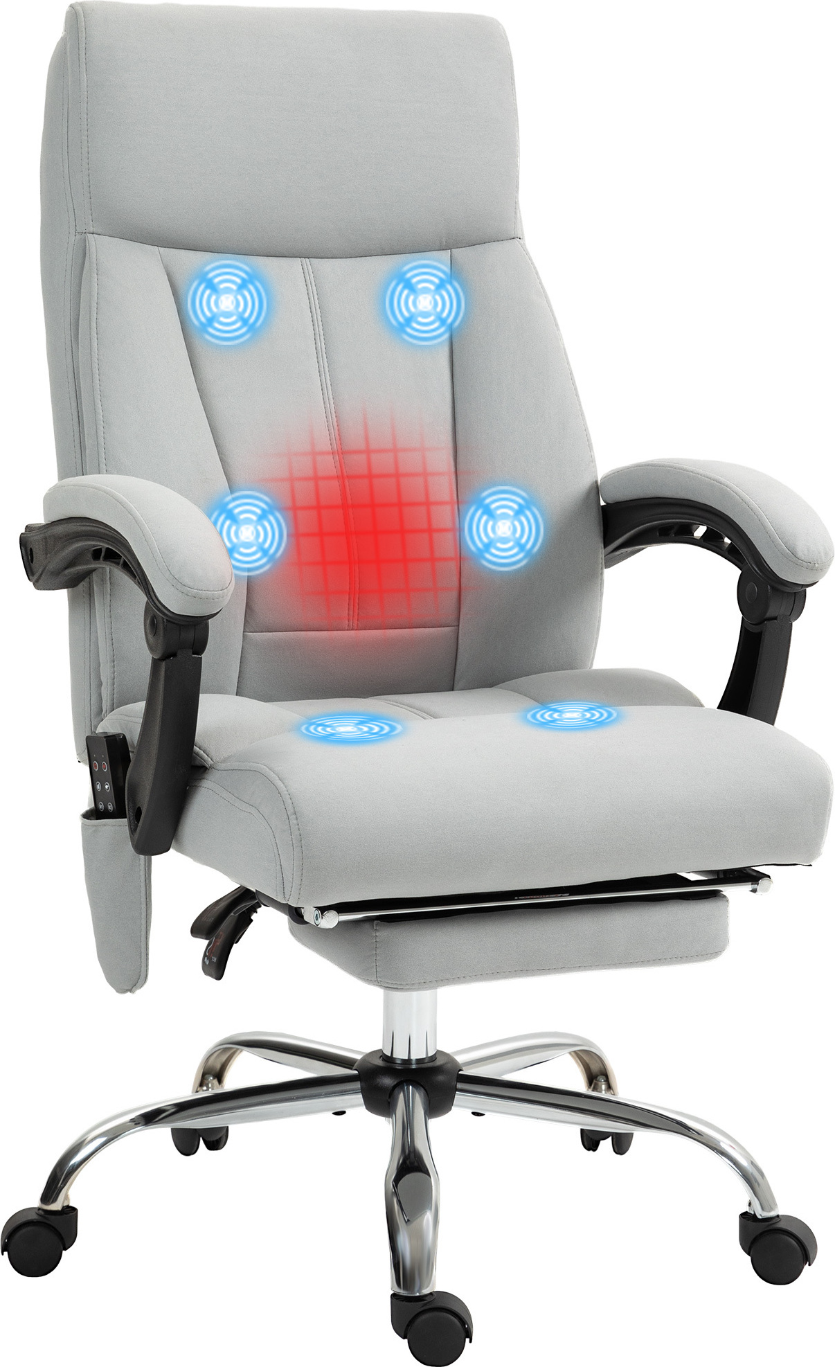 Chaise de bureau Vinsetto avec fonction de massage, chaise