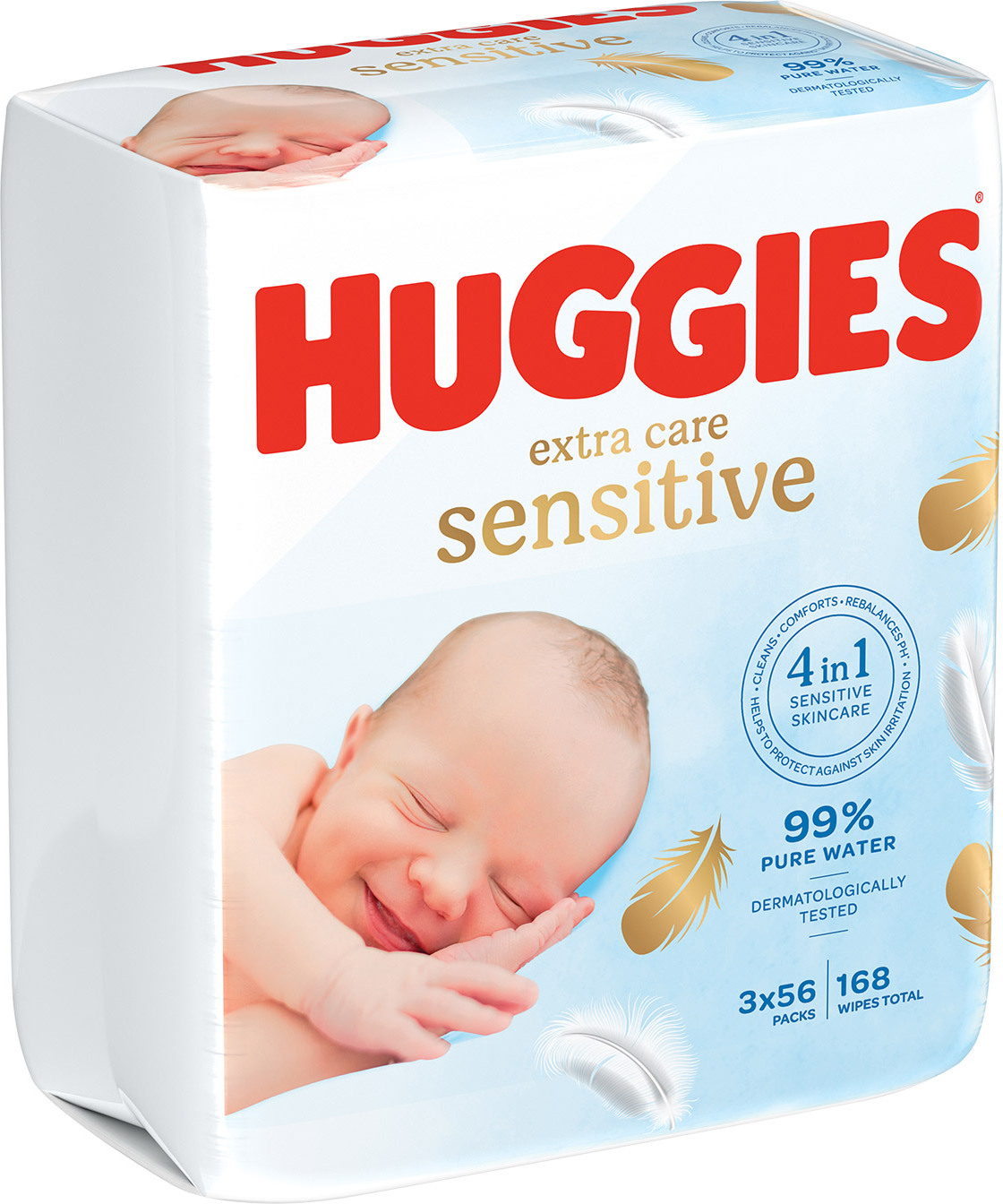 Huggies Pure Moist Baby Wipes Multipack Extra Care (3 x 56
