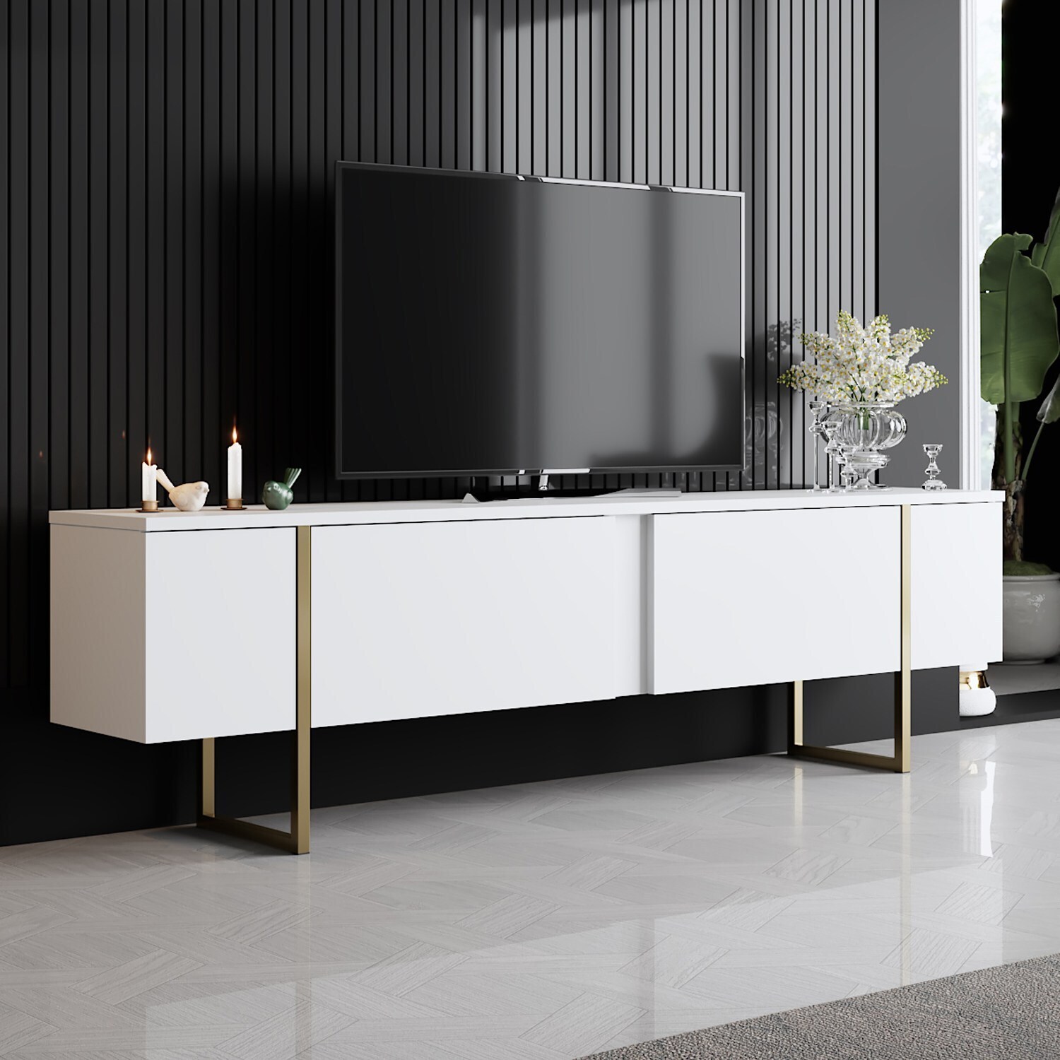 Skye Decor, TV stolík/skrinka - Luxi (biela) TV stolíky