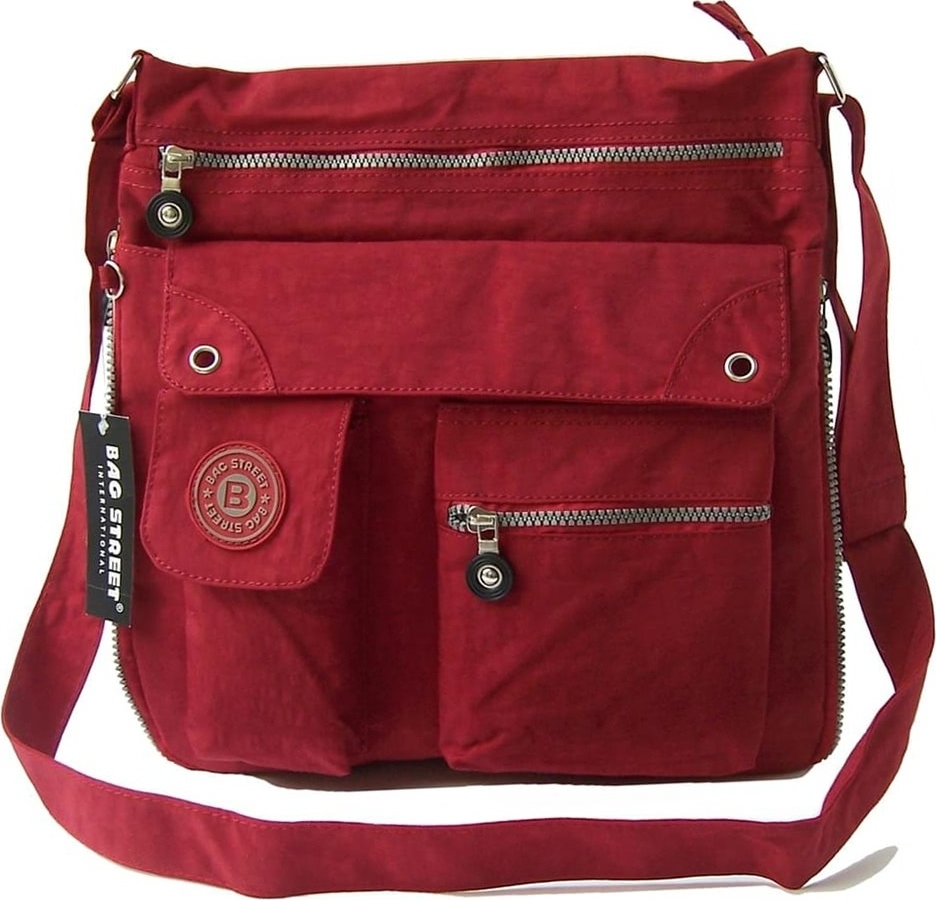 Bag Street Sac à main femme rouge Nylon 31x10x33 D2OTJ206R