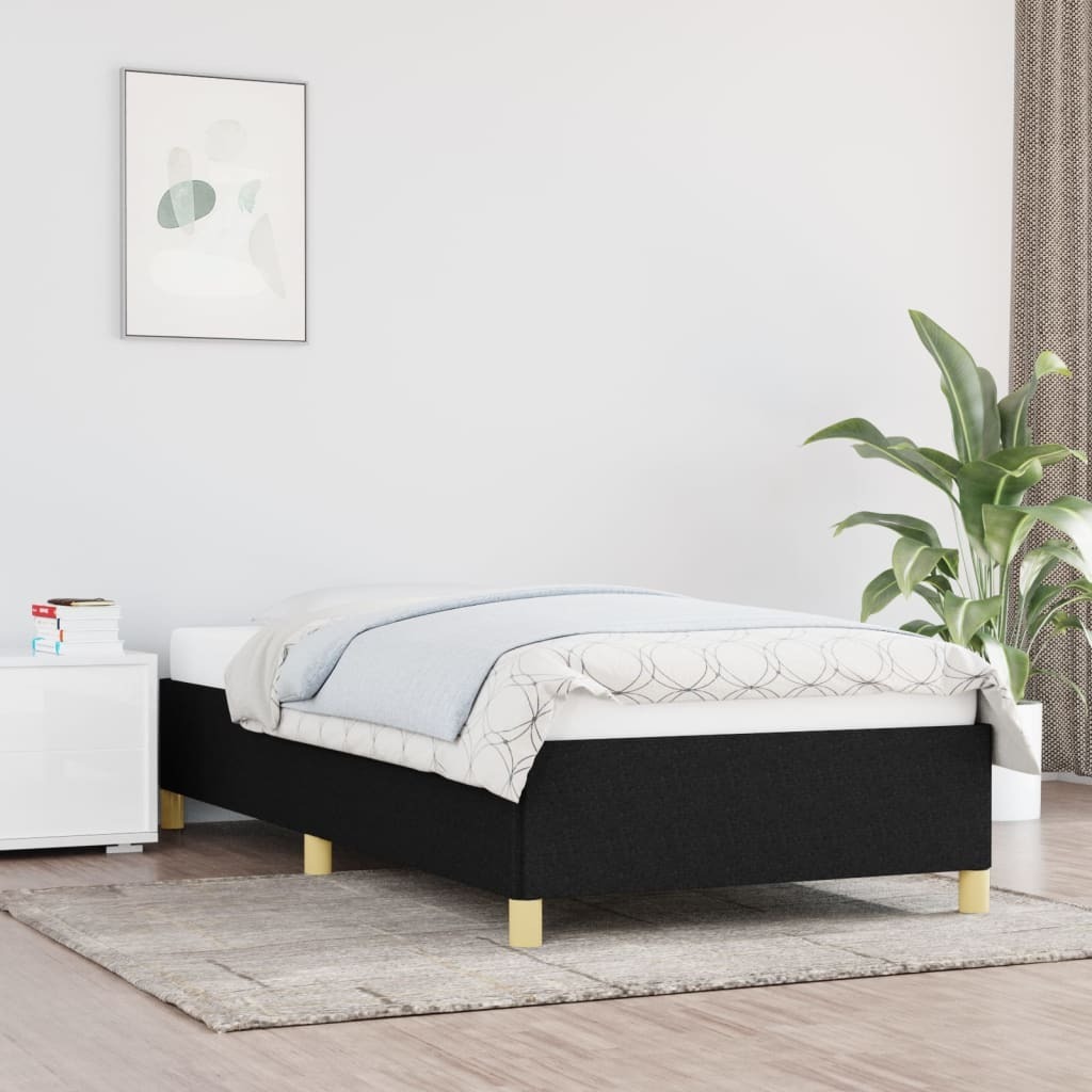 Struttura letto senza materasso nero 80x200 cm in tessuto