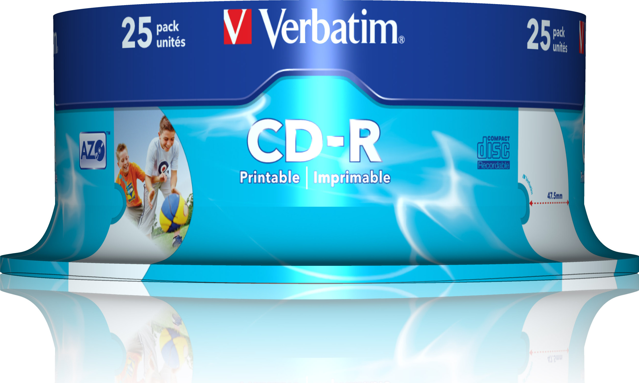 VERBATIM CD-R(25-Pack)Spindle/Printable/52x/700MB/DLP