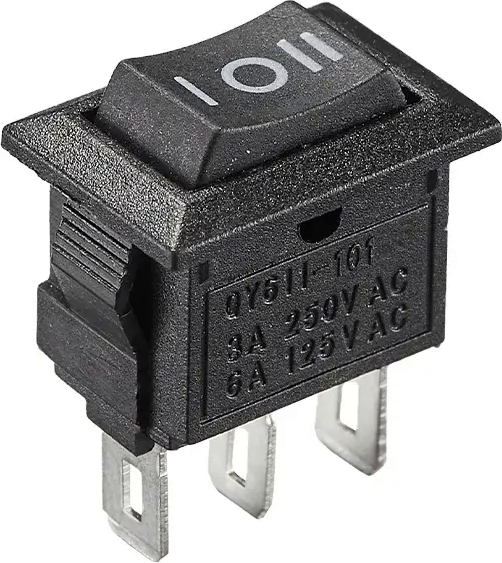 Mini-Wippschalter 9x13mm, Umschalter, 3-pin 250V 3A AC/DC,