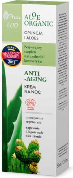AVA Eco, Aloe Organic, Krem na noc anti-aging, 50 ml