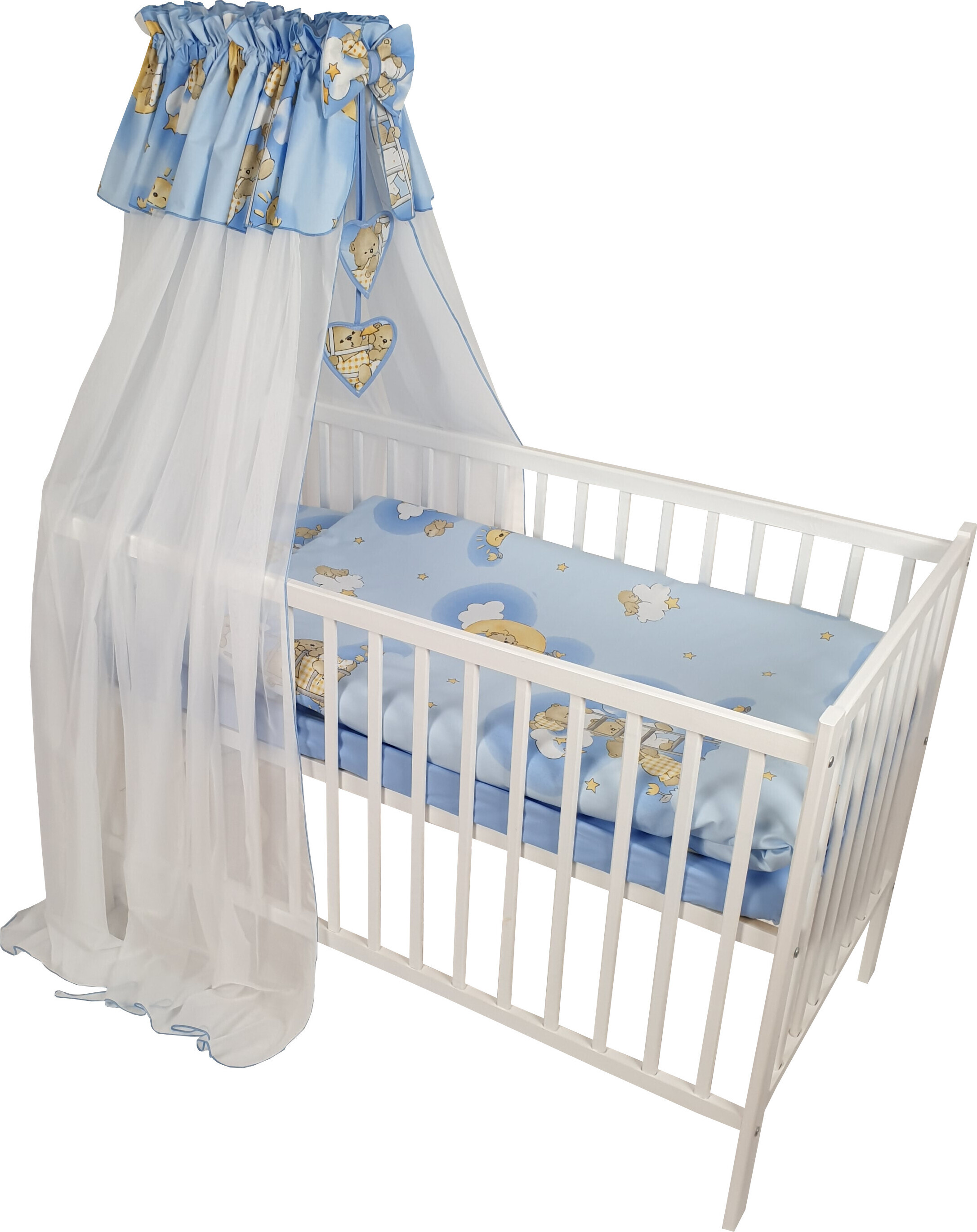 HAPPY Set completo per culla con orsetto blu