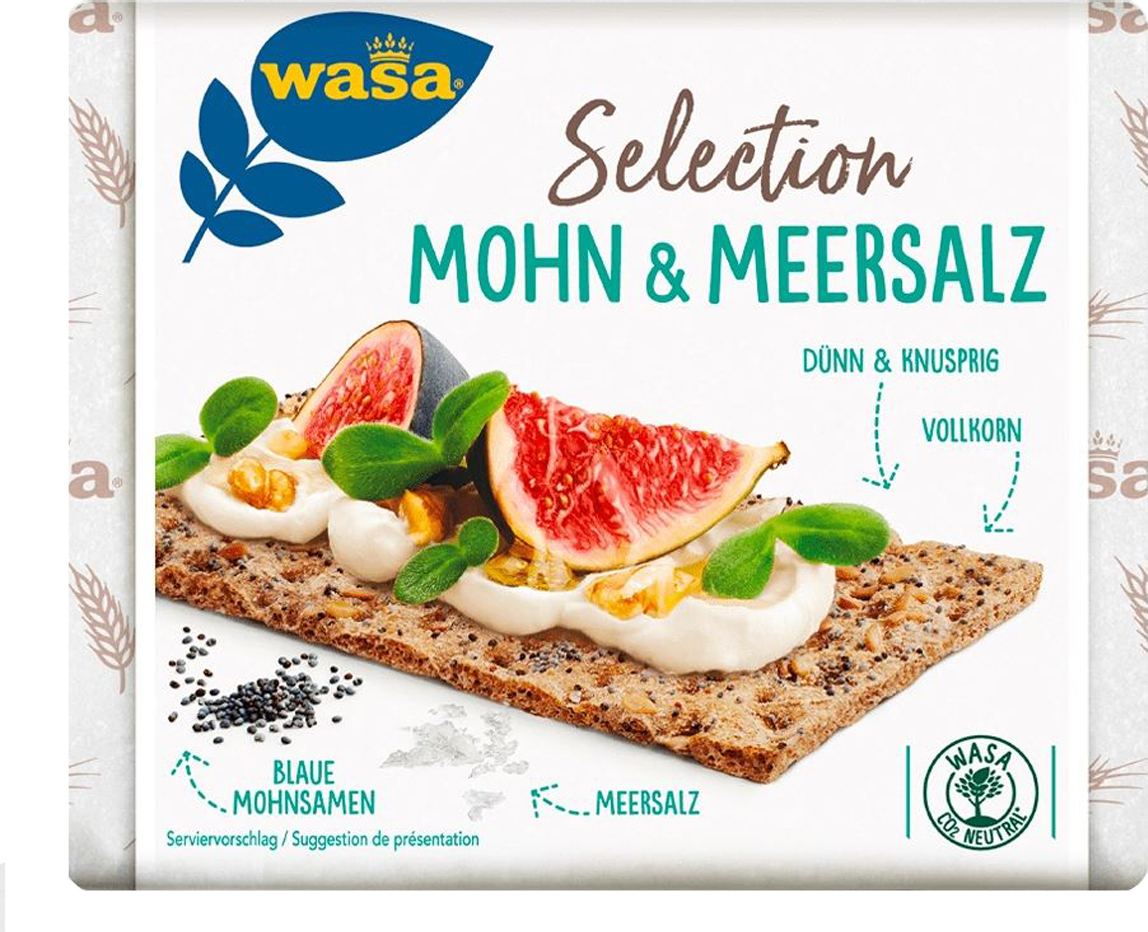 Semi di papavero emarino Wasa 245g Pane croccante