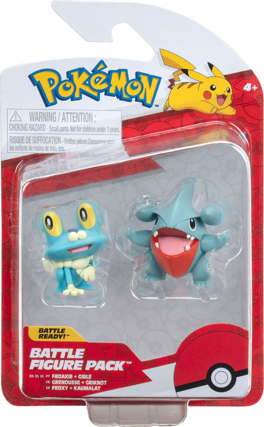 Jazwares Pokémon Battle Figure Gible e Froakie 5cm