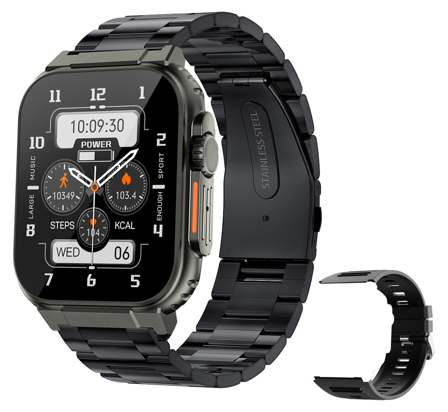 A70 Smartwatch à écran IPS de 1,96 pouce, IP68 étanche