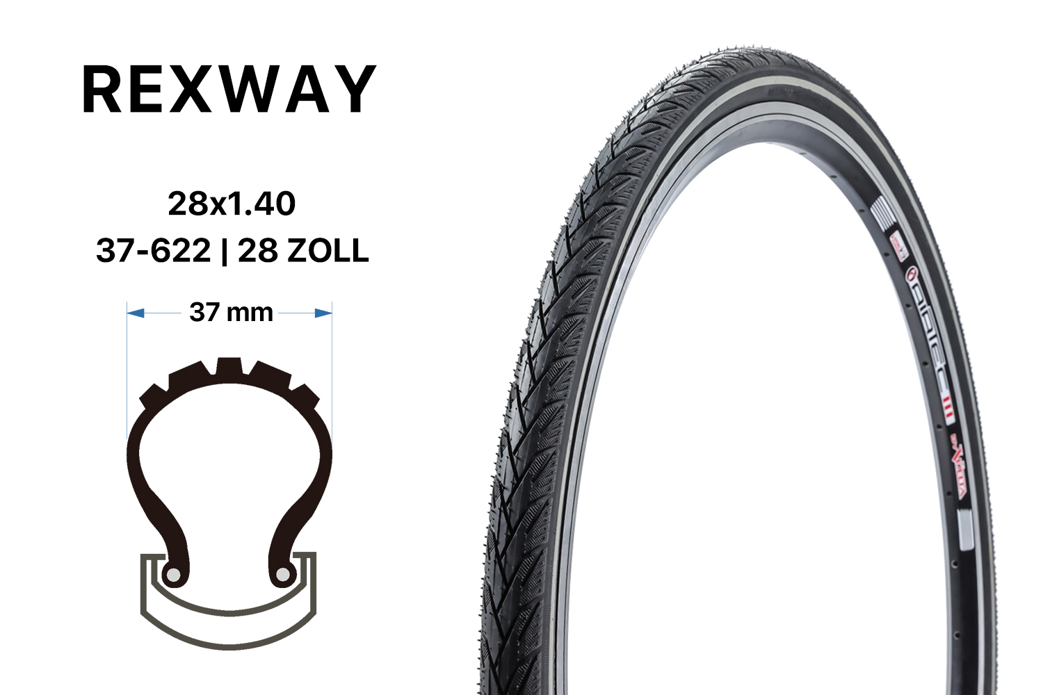 28 Zoll REXWAY Fahrrad Reifen Citybike | Kaufland.de