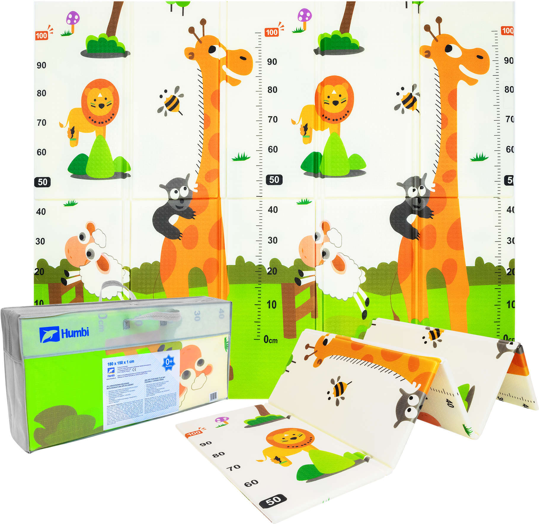 Humbi Tappetino pieghevole reversibile per l'apprendimento