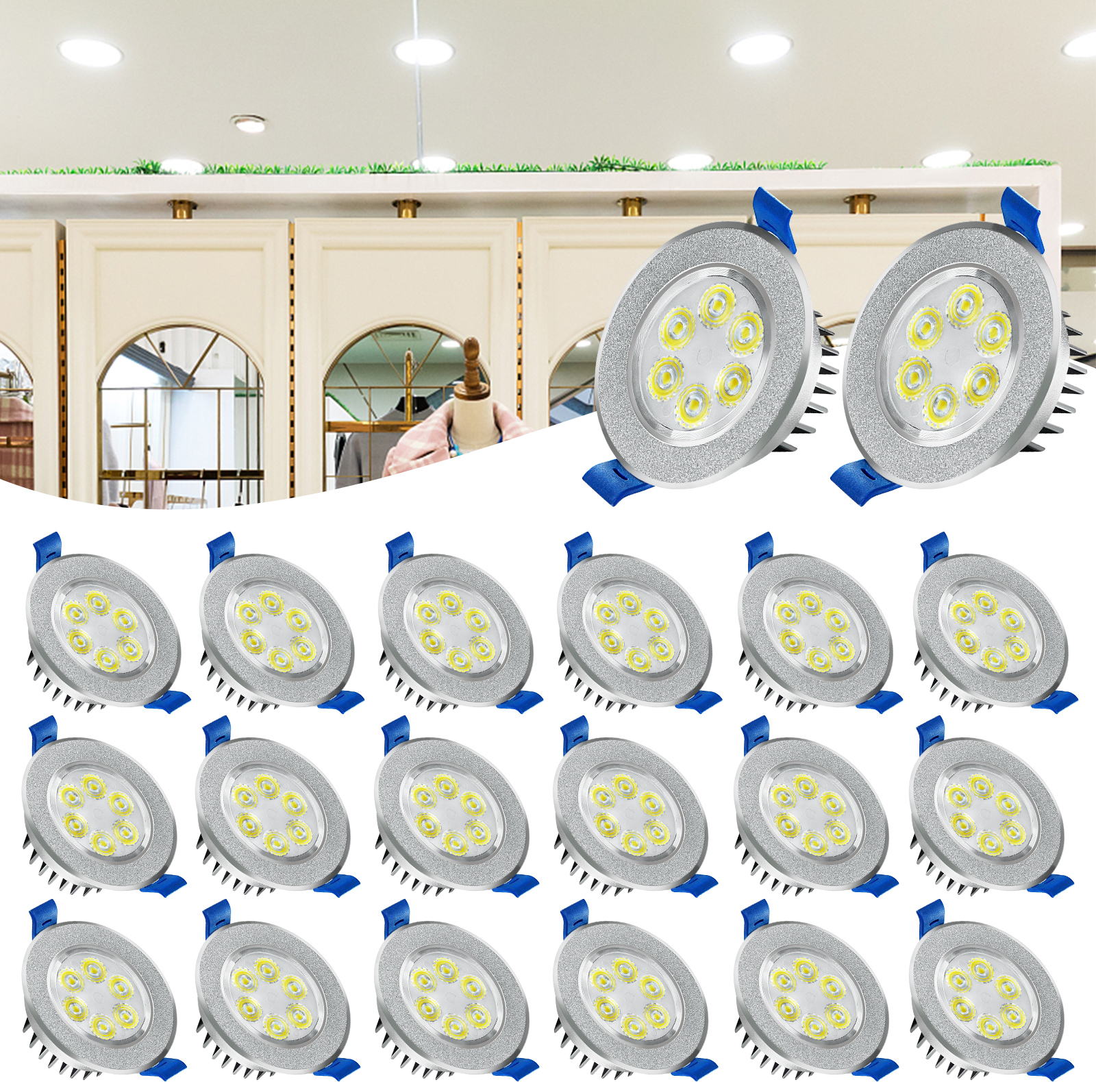 LZQ 20X 3W LED Spot Spot encastrable Plafonnier orientable