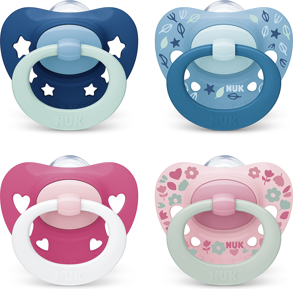 NUK Signature 6-18 m Windel in rosa Schnuller