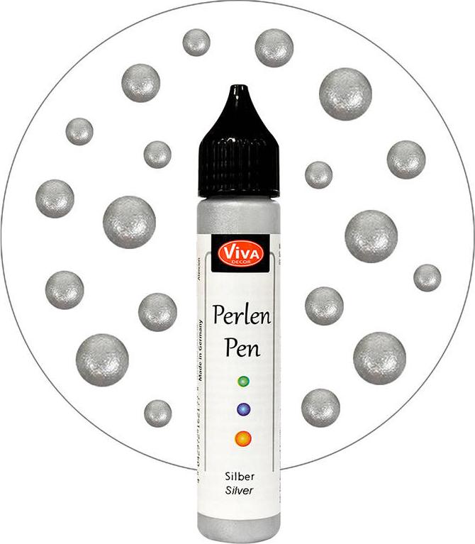 Viva Decor 116290201 ViVA DECOR Perlen Pen, 28 ml, argento