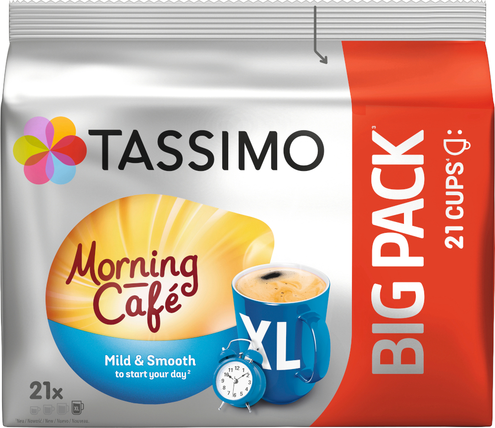 Jacobs Tassimo Coffee Discs Morning Cafe mild XL Bigpack 21