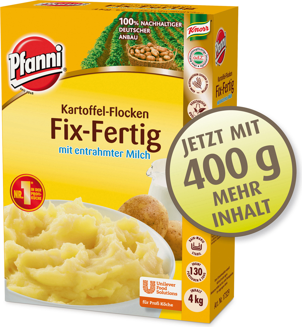 Fiocchi di patate Pfanni Fix Ready con latte scremato 4000g