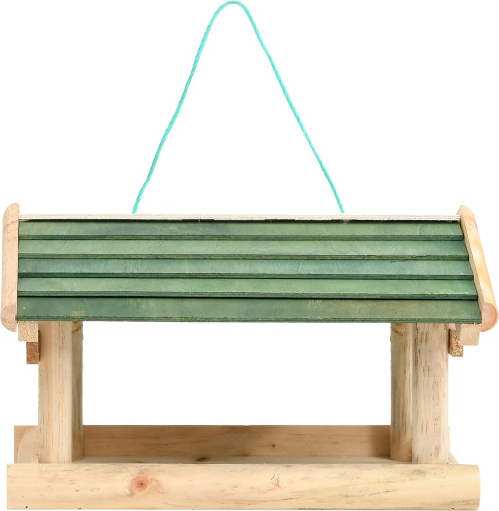 vidaXL Krmítko pro ptáky z masivního dřeva 35x29,5x21 cm
