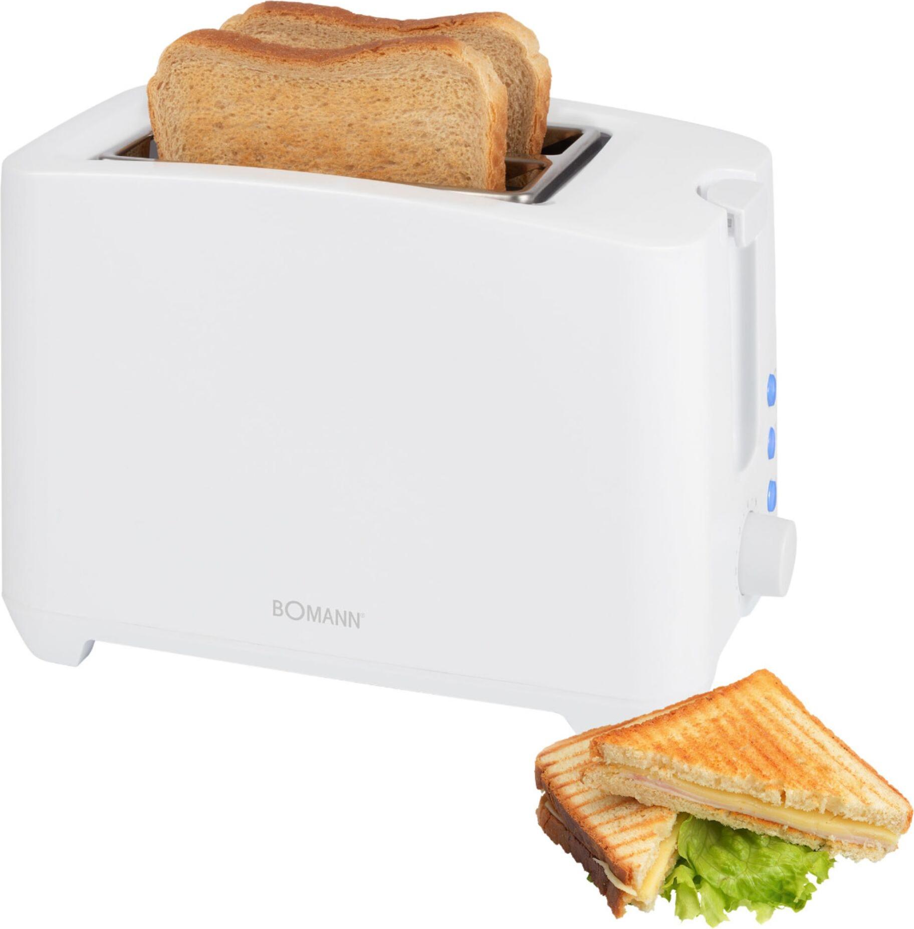 Bomann® kompakter Toaster 2 Scheiben | Toaster mit