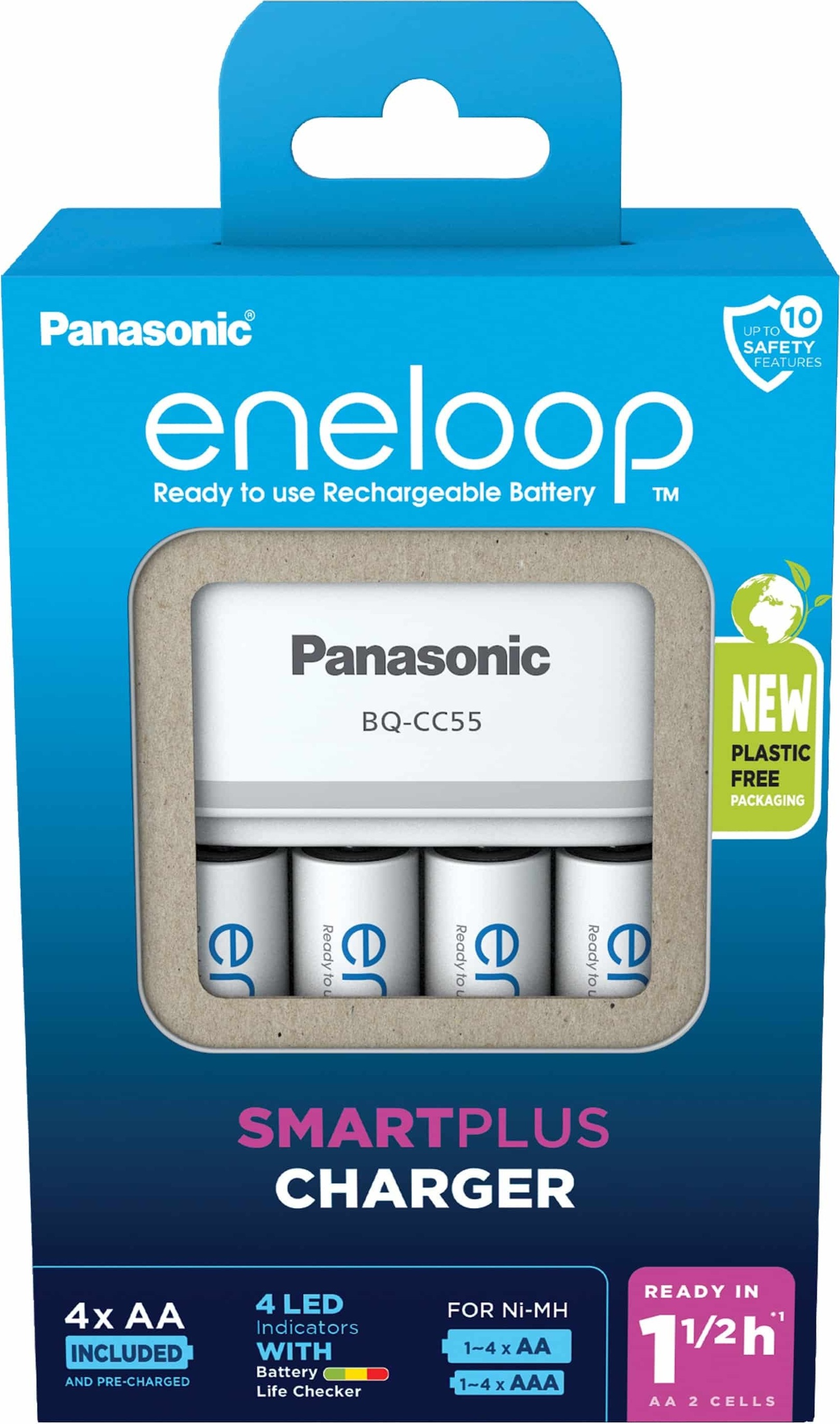 Panasonic Eneloop Smart Plus Cha BQ-CC55 inkl. 4xAA