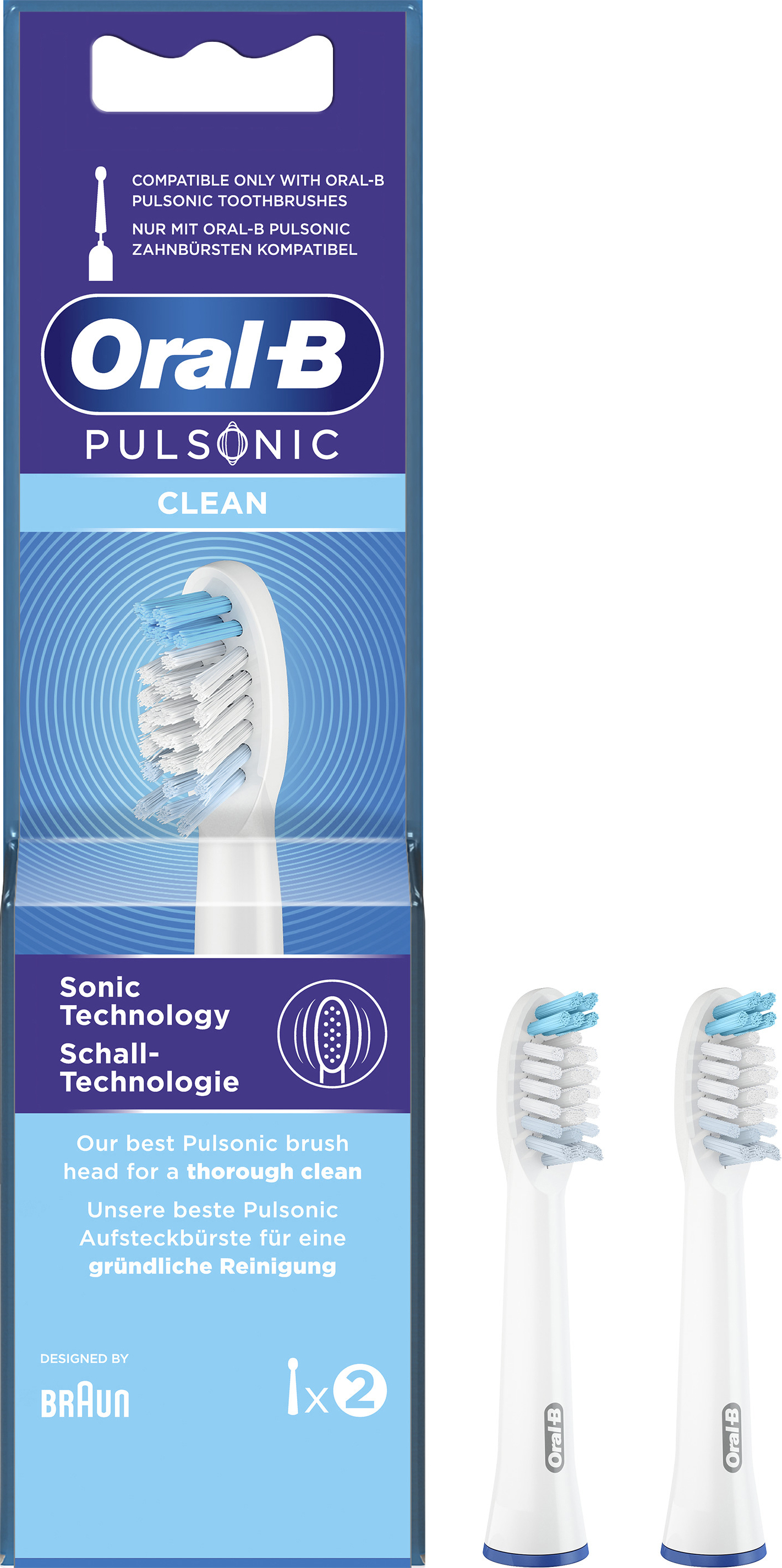 Oral-B Pulsonic Clean , 2 kusov, Biela, Oral-B, Box