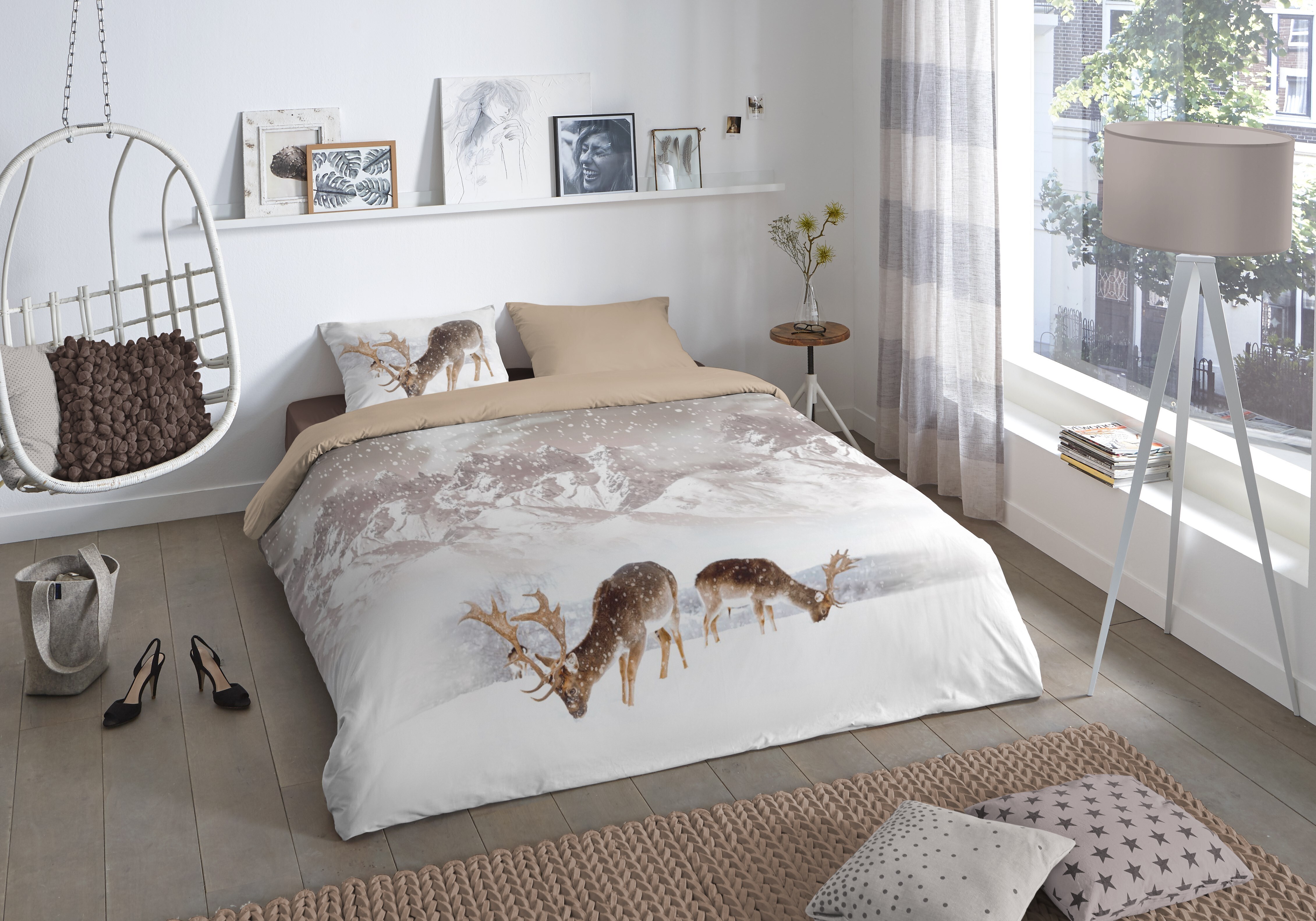 Biancheria da letto Good Morning beaver 200 x 200 cm + 2 x