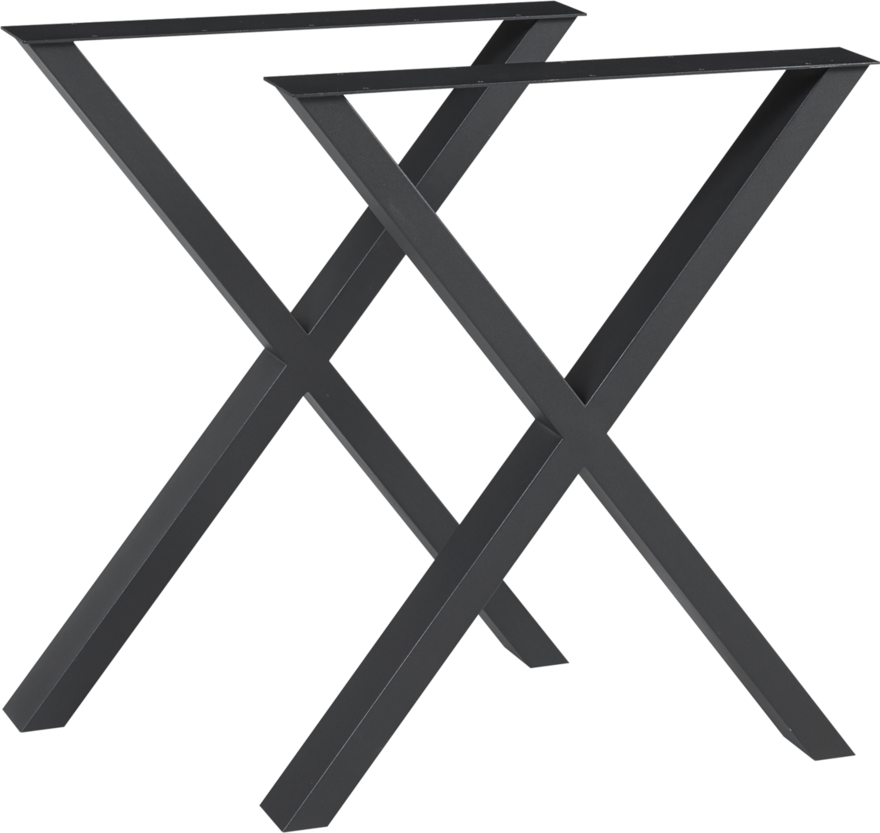 Support de table Greith en X acier noir 72 x 59 cm