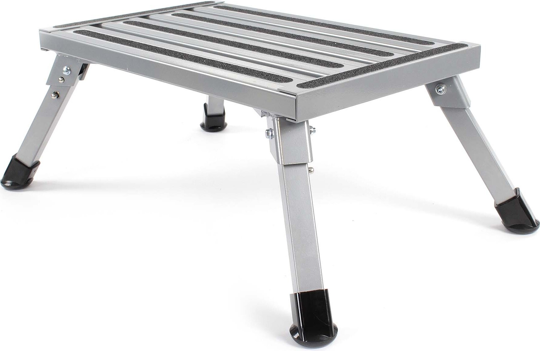 Sgabello Wiltec pieghevole con 1 gradino in alluminio