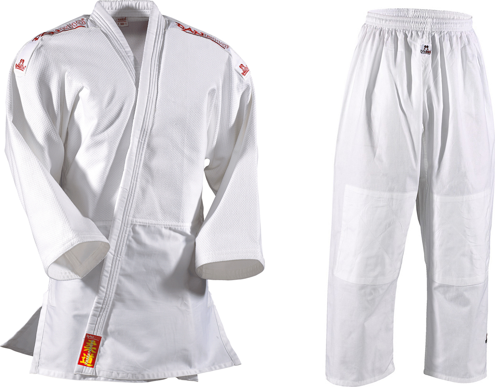 DANRHO Tenue de judo Yamanashi avec bandes d'épaules en