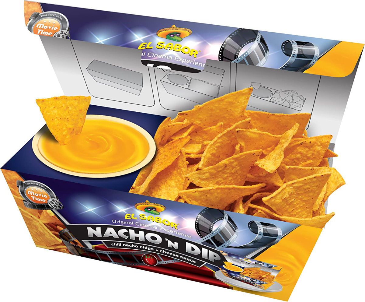 El Sabor Nacho n Dip Cheese Chili Nachos avec trempette au
