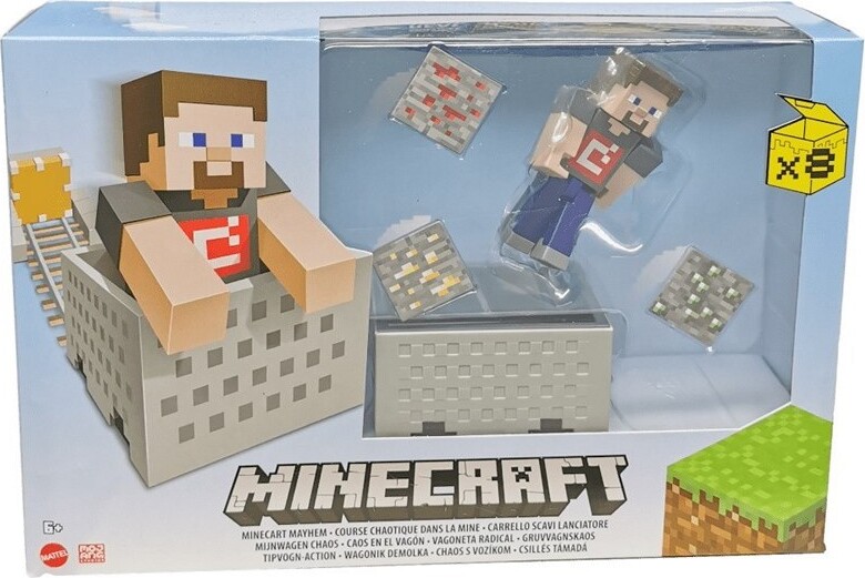 Zestaw Minecraft Minecart Mayhem Pionki