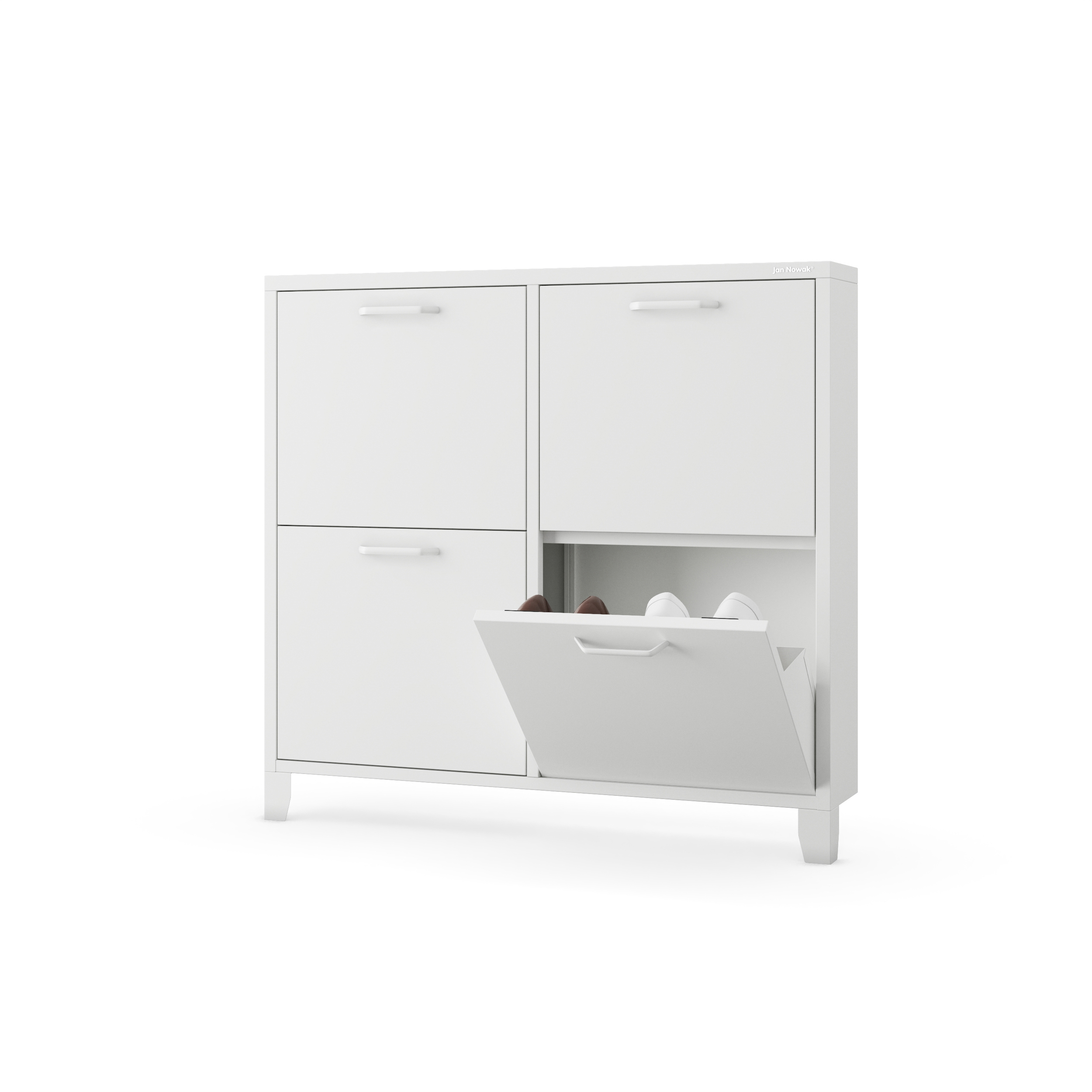 Jan Nowak Schuhschrank Schmal Weiß mit 4 | Kaufland.at