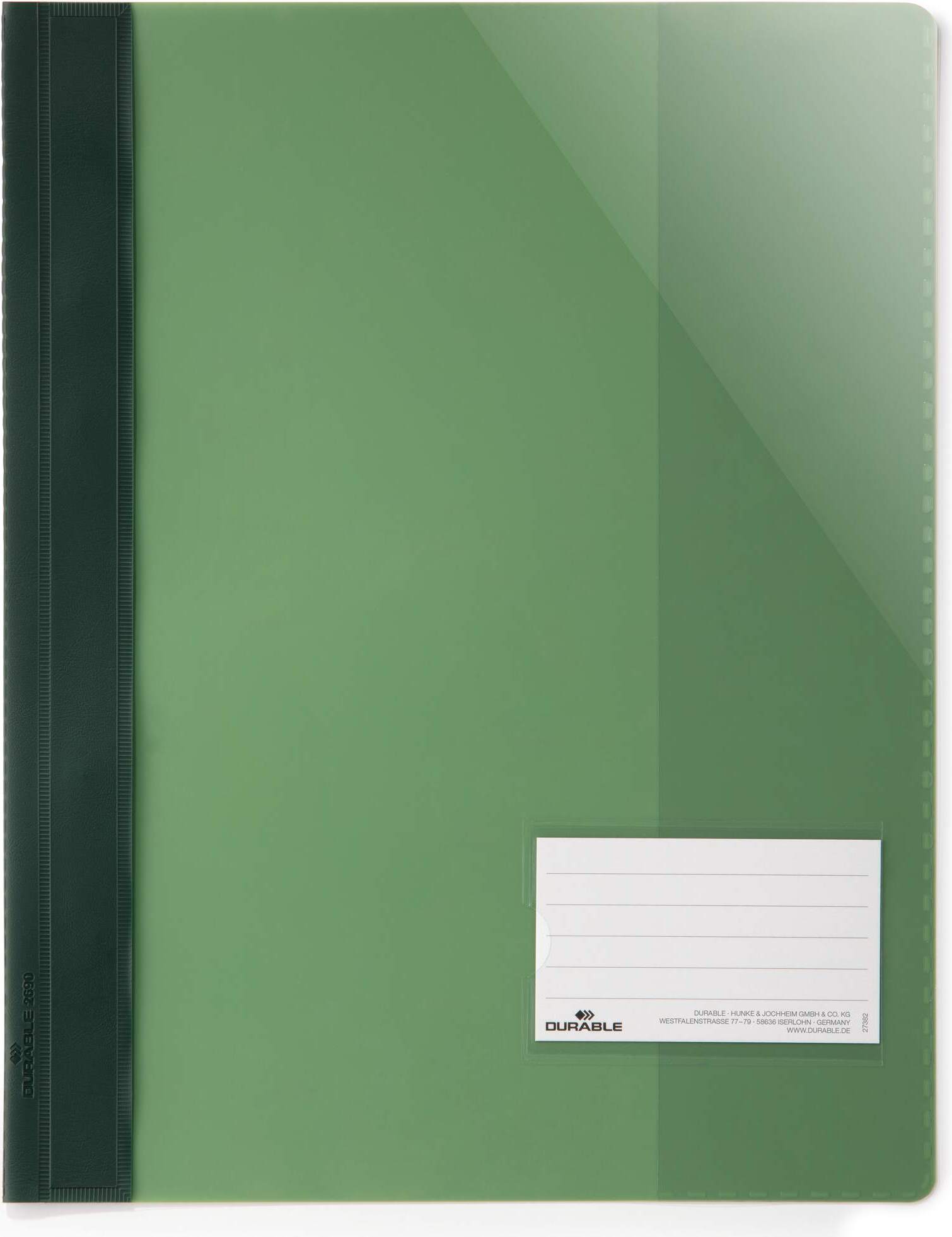 25 DURABLE Schnellhefter Kunststoff grün DIN A4 überbreit