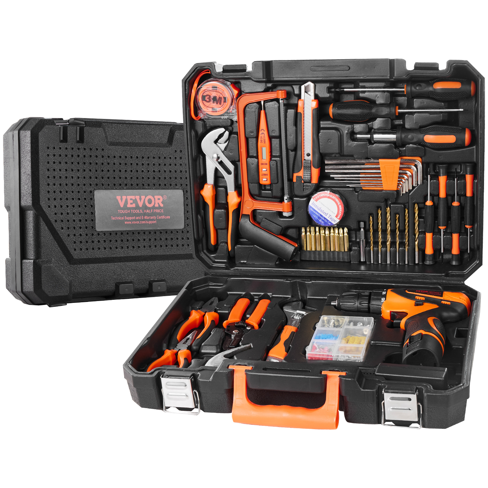 Jeu d'outils VEVOR, 146 pièces d'outillage à main ménager
