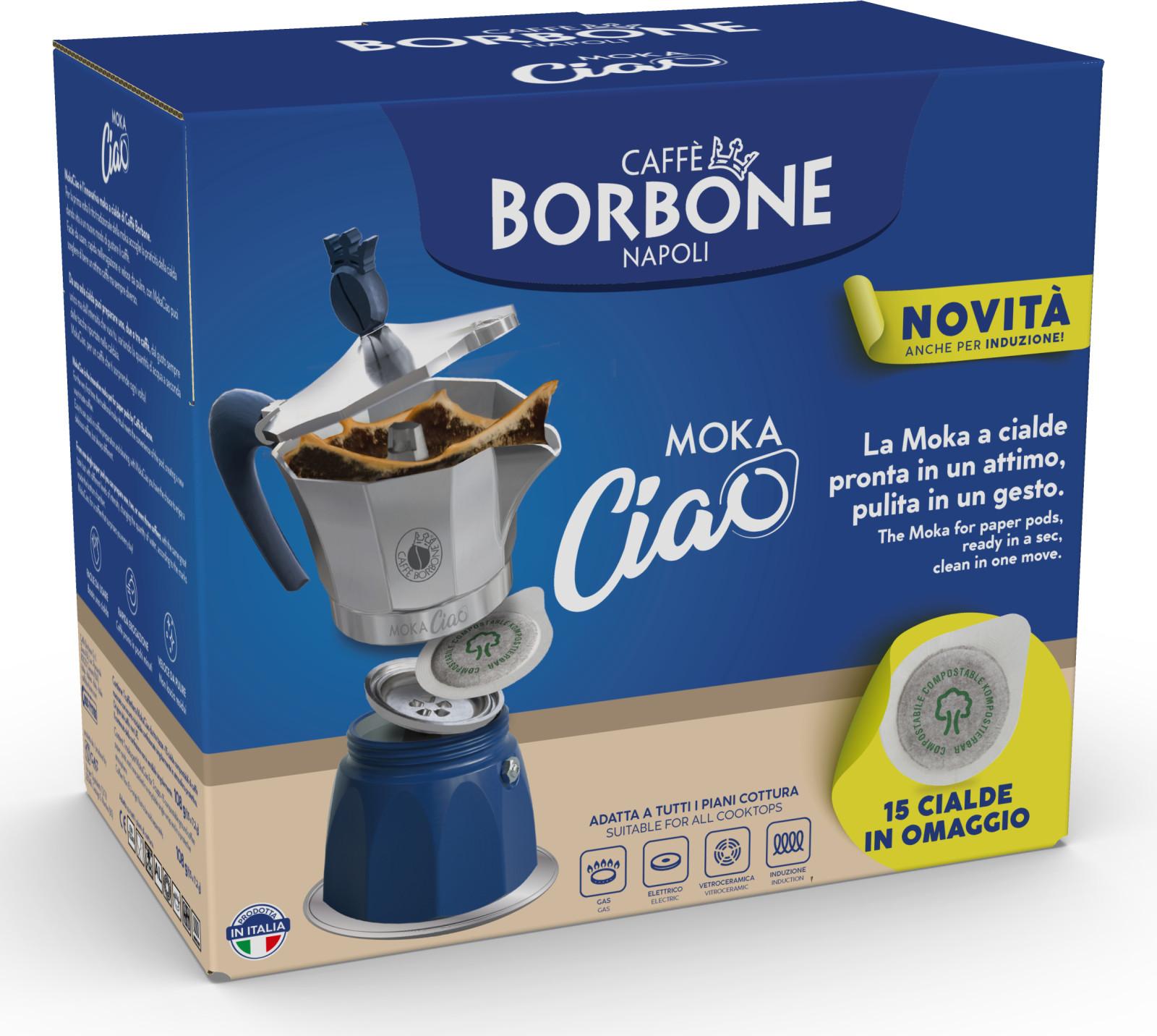 Caffè Borbone MOKACIAOINDUZ Machine à café manuelle Pot à