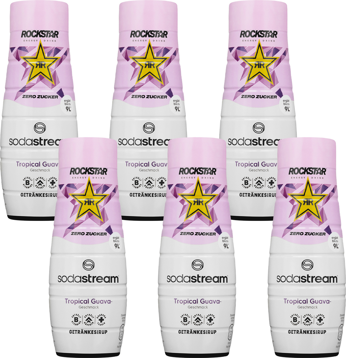 Sodastream Rockstar Tropical Guava Zero 440 ml, 440 ml, 6