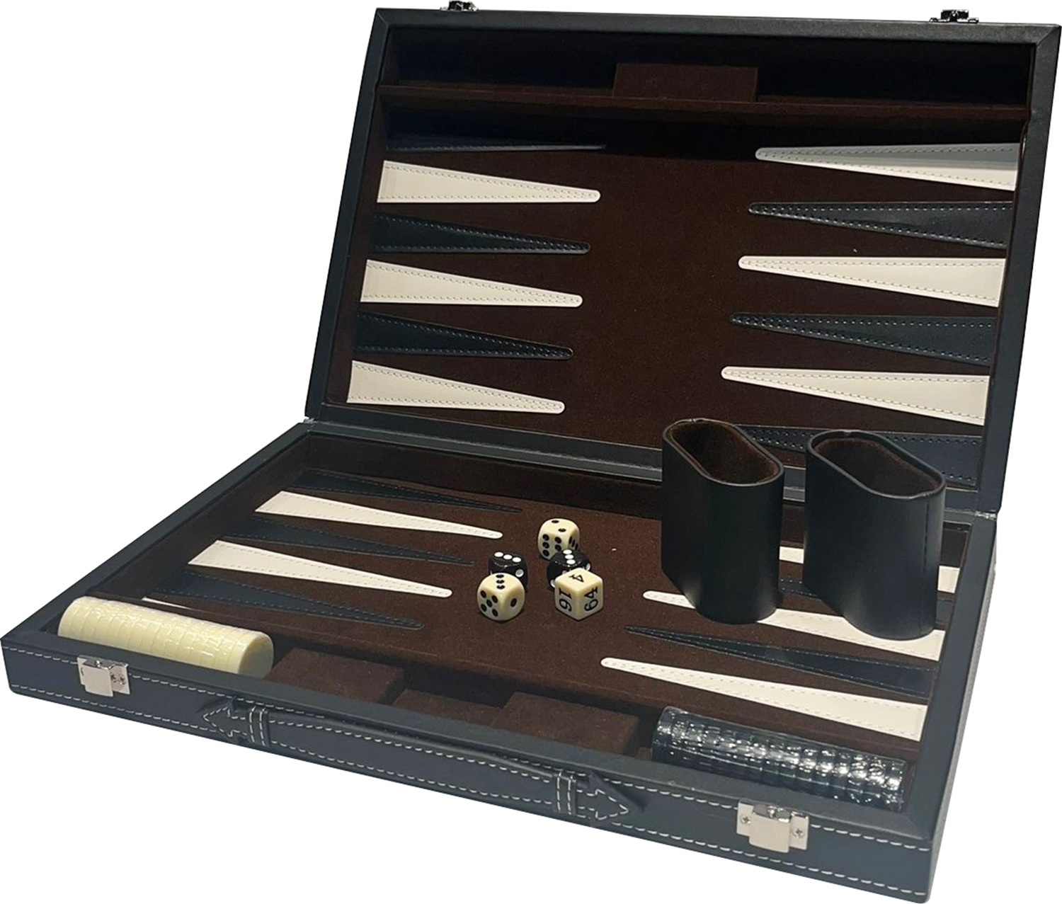 Backgammon inkrustowany 35 x 24 cm czarny Gry planszowe