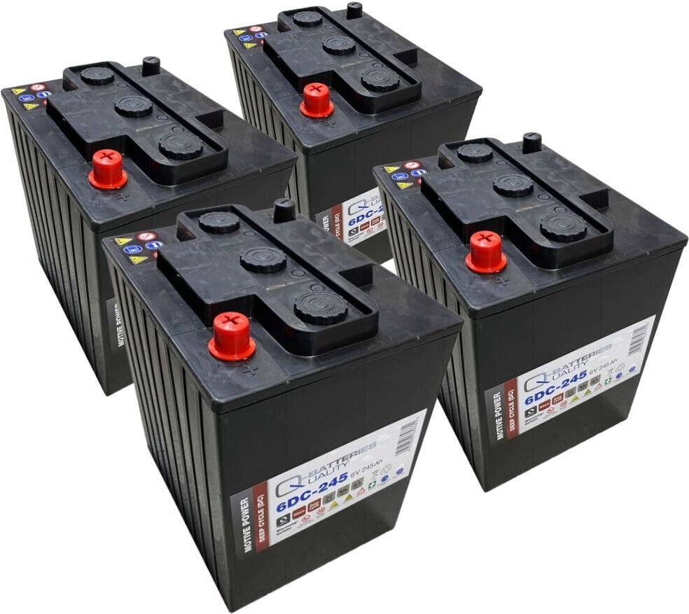 4x Q-Batteries 6DC-245 6V 245Ah Deep Cycle