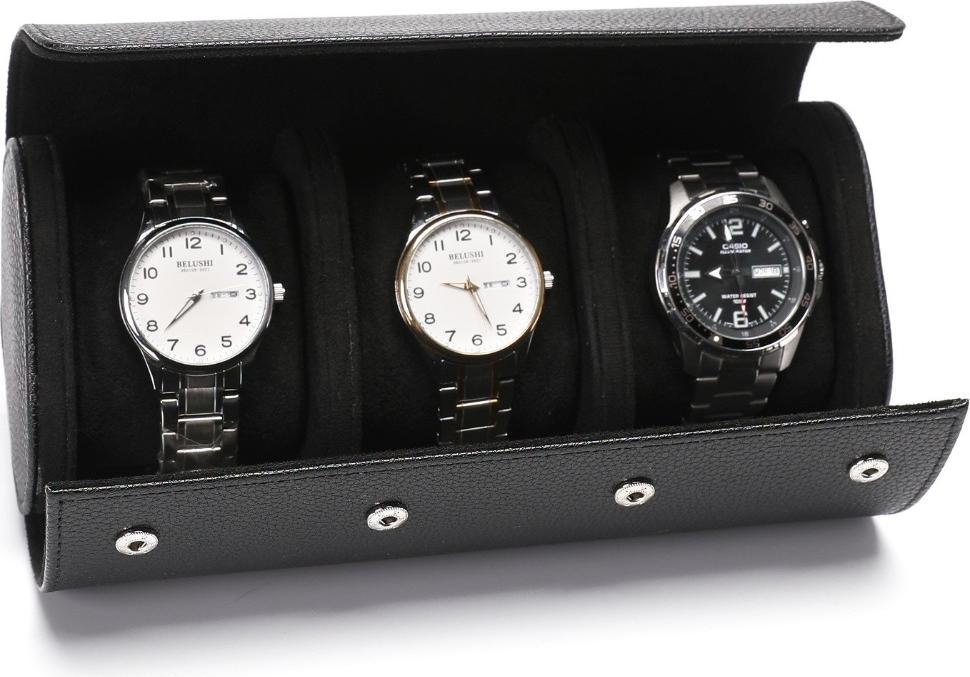 INF Custodia Porta Orologi in Finto cuoio a 3 Scomparti