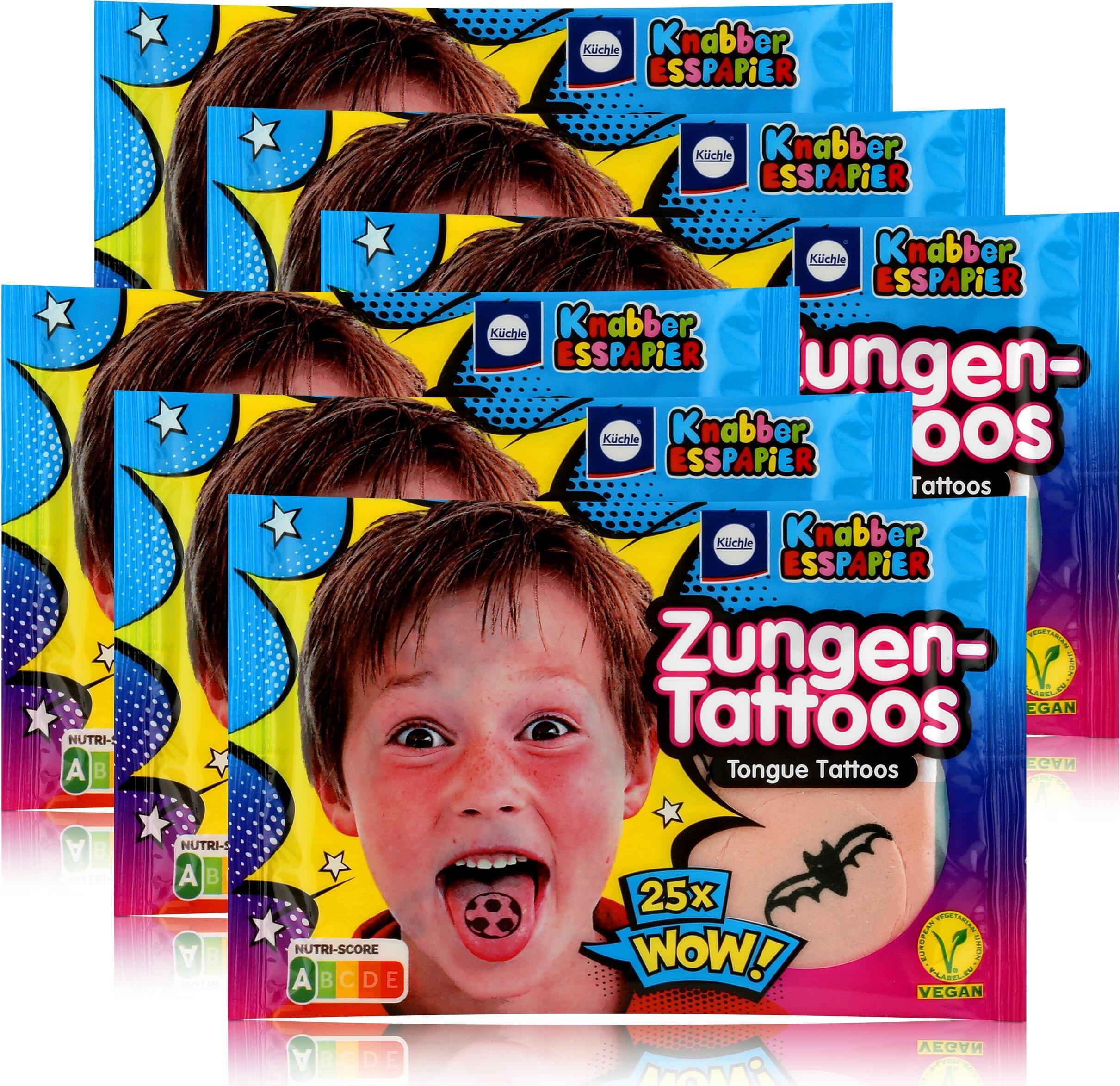 Küchle Knabber Esspapier Zungen-Tattoos 11g Essoblaten (6er