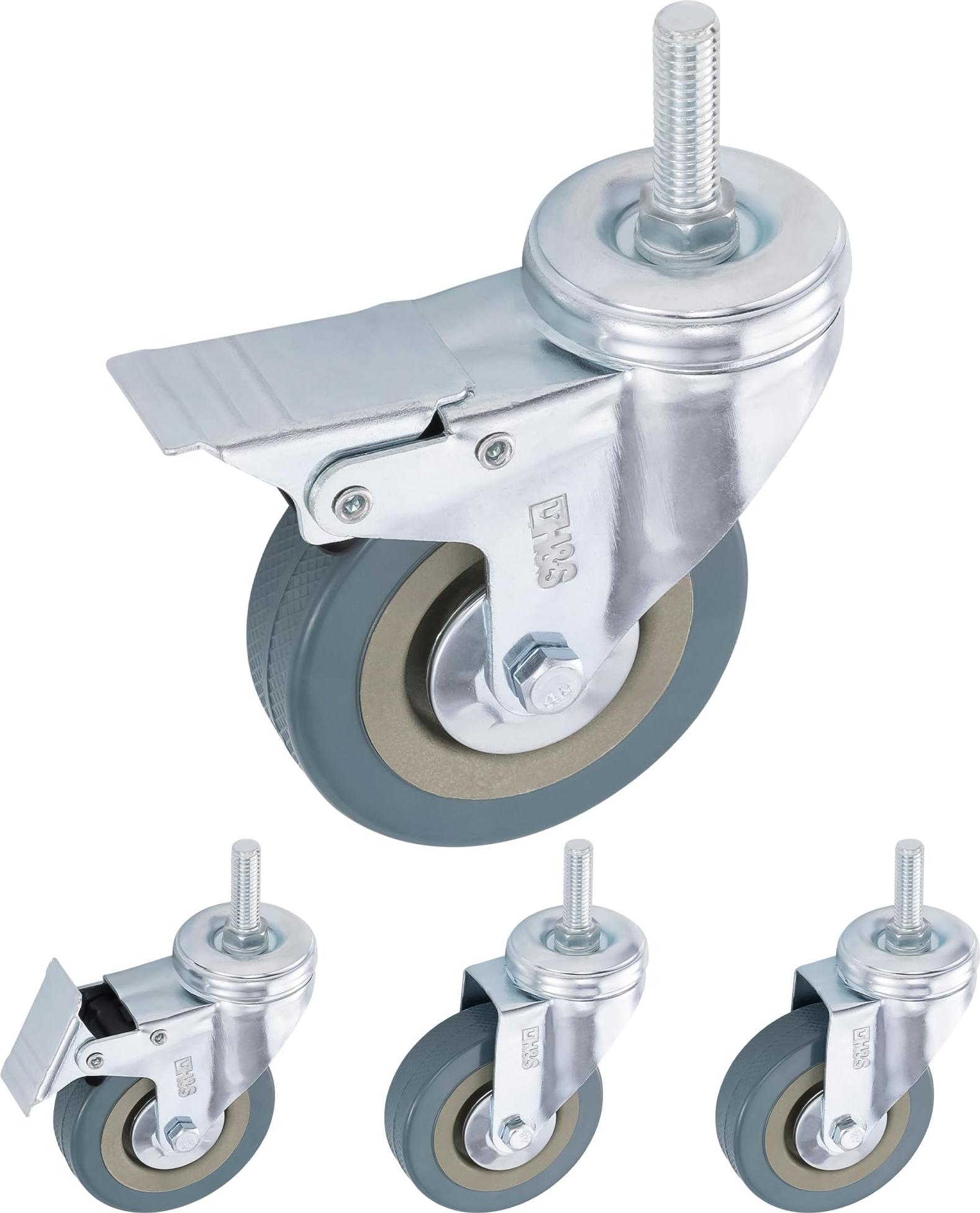 H&S Alliance, Schwerlast Lenkrollen, 75 mm, Gummi, mit