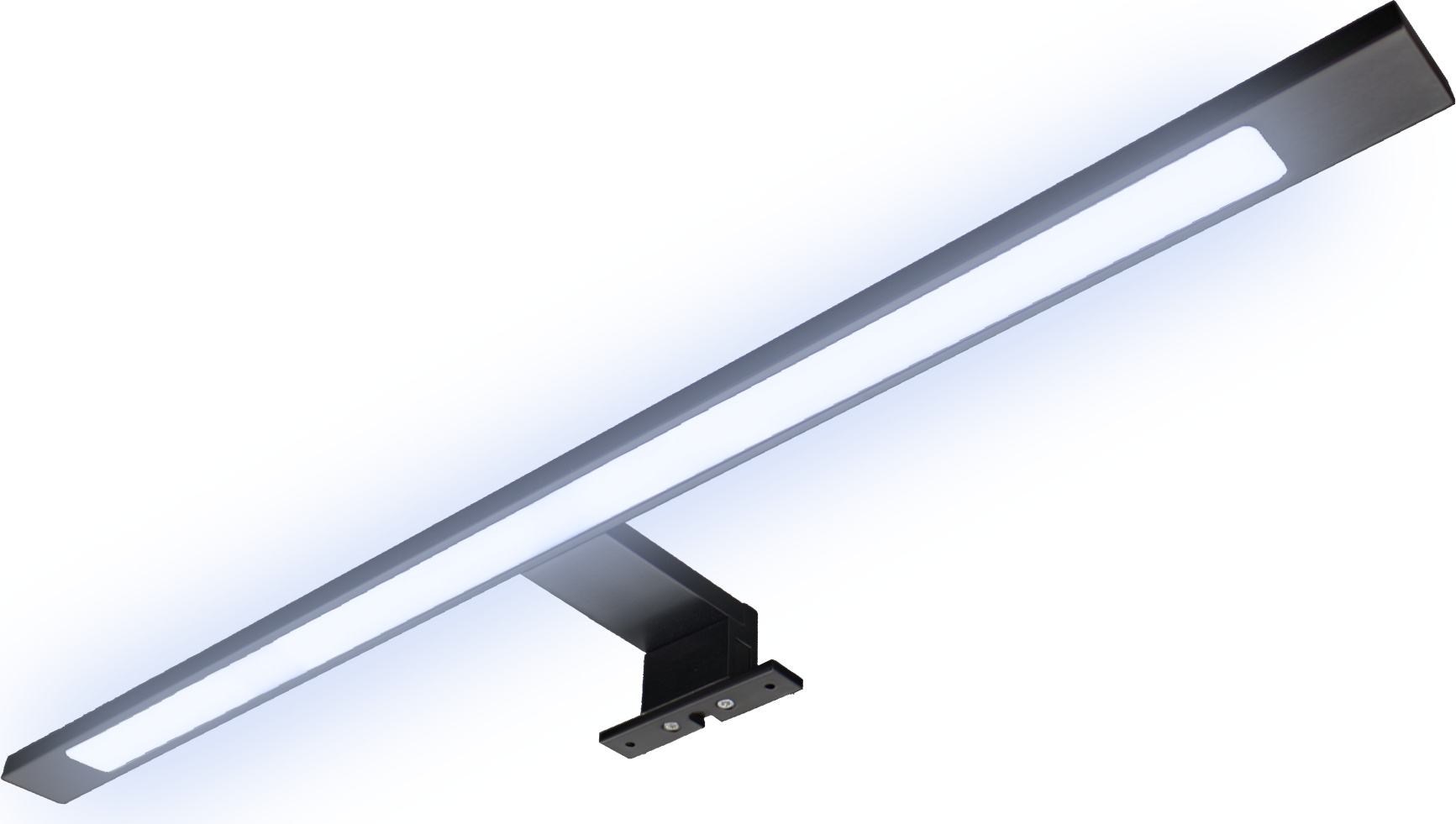 Lampe de salle de bain LED noire 600mm lampe de miroir en