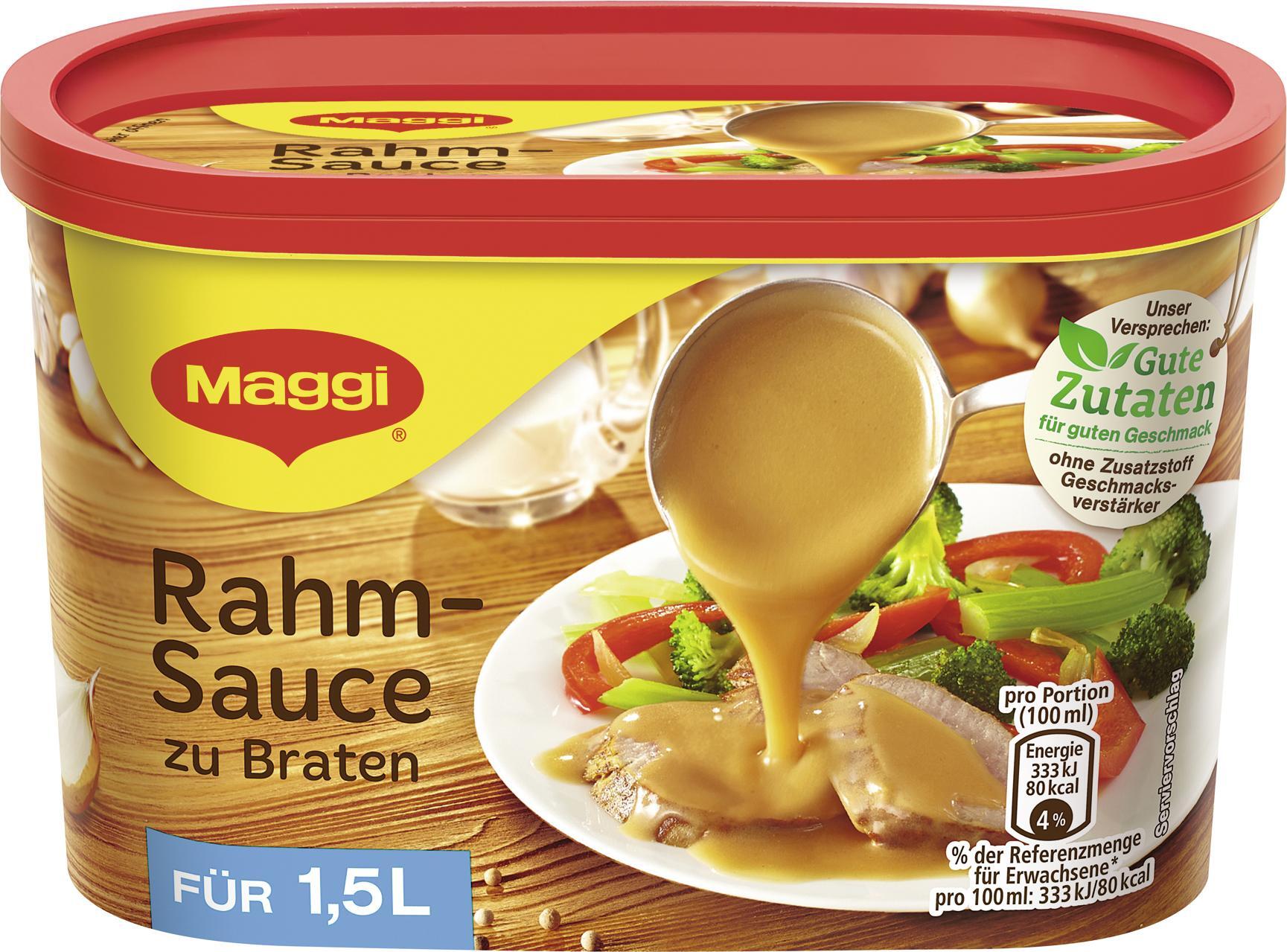 Maggi Rahm Sauce zu Braten ideal zu Schnitzel und