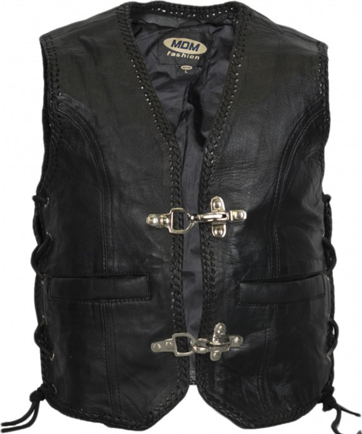 Kinder Lederweste geschnürt, Bikerweste, Rocker Weste,