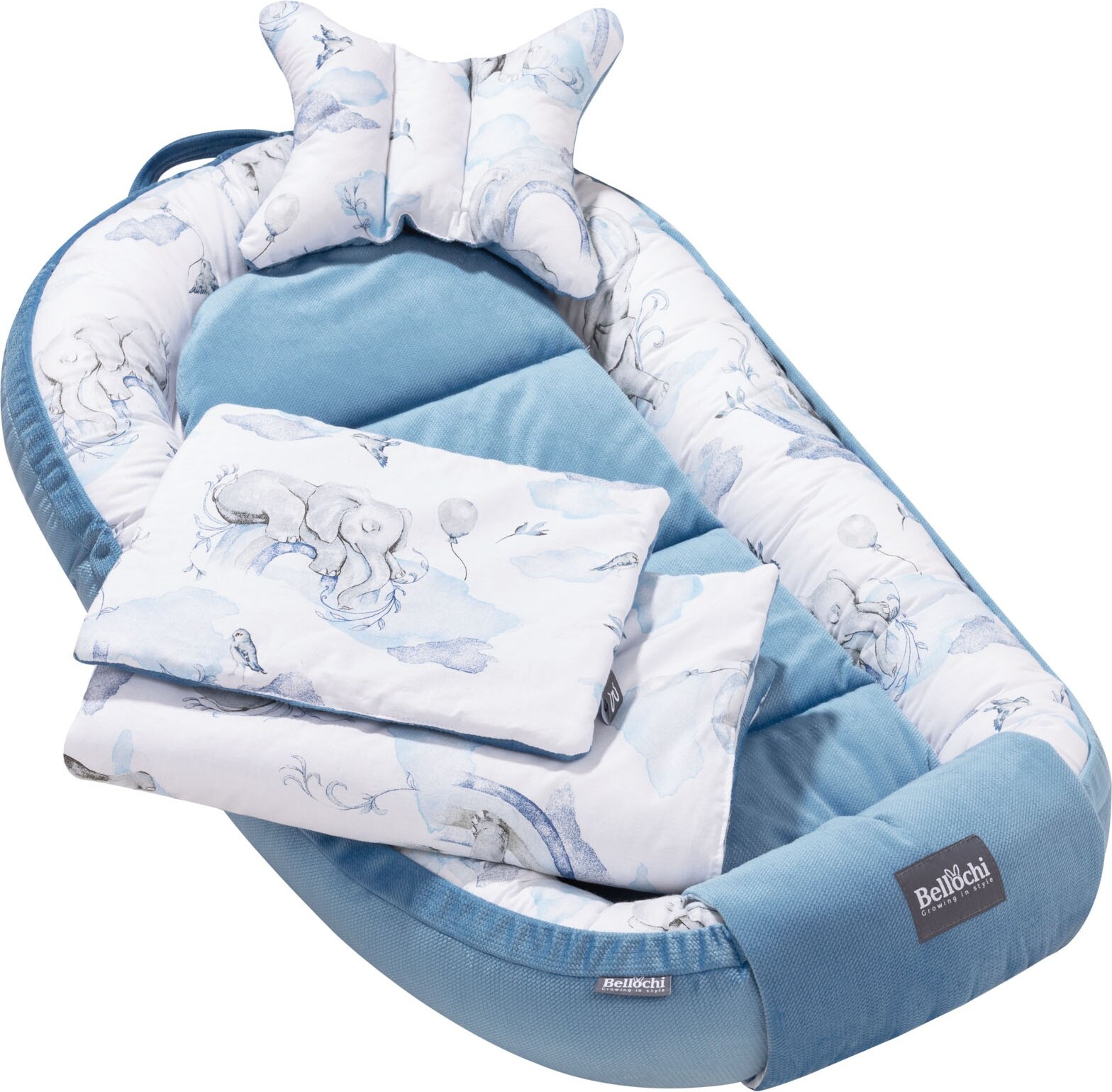 Bellochi Baby Rest Newborn - fait main - coton et velours