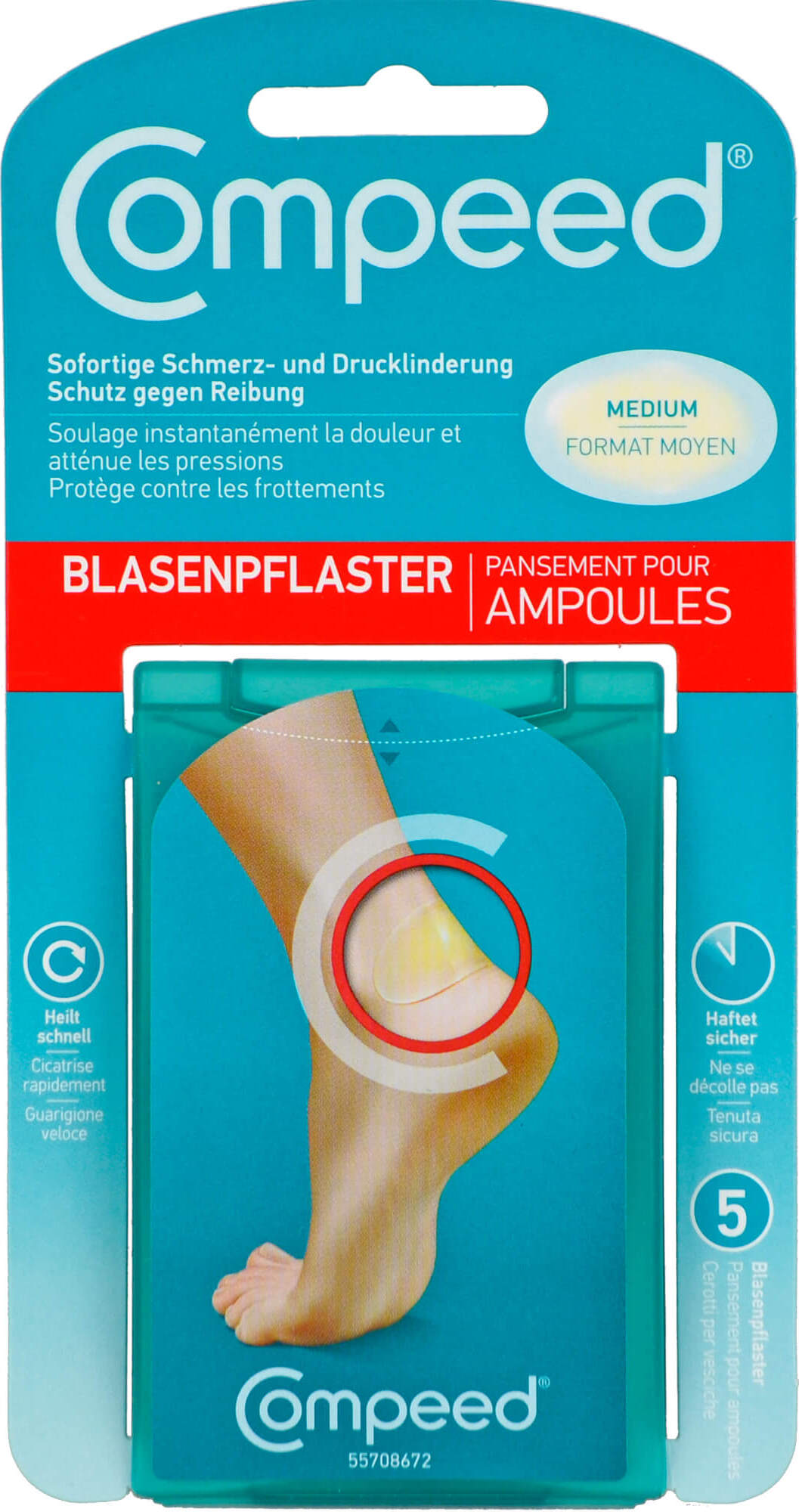 Compeed 5973351, 4,2 x 6,8 cm, Okrągły, Beżowy, 5 szt.