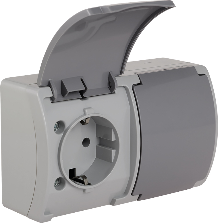 2-Fach Steckdose Aufputz Schuko mit Deckel | Kaufland.de
