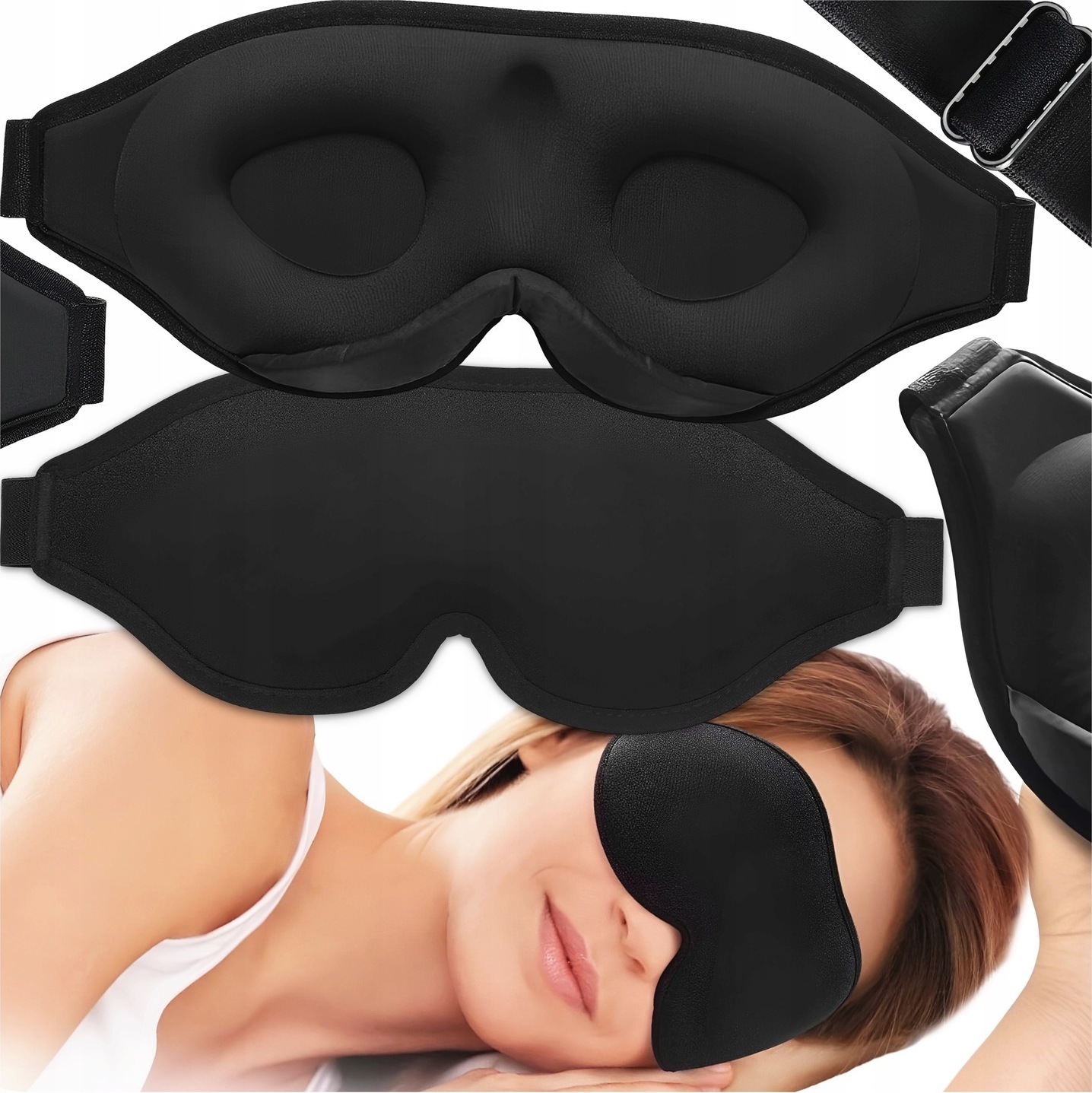 3D maska na spanie 99% svetlo izolujúca, prémiová maska