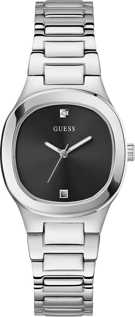 Dámske náramkové hodinky Guess Eve strieborné, čierne 32 mm